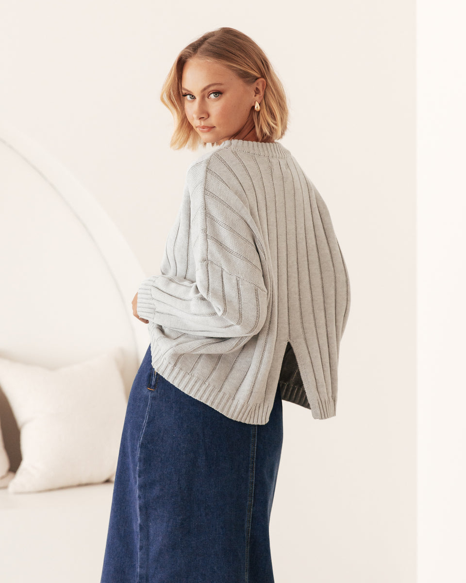 Lila Knit - Grey – Rari Boutique